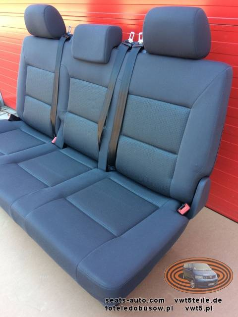 Bench rear triple seat VW T5 Multivan Caravelle Anthracite Duo | Rear ...