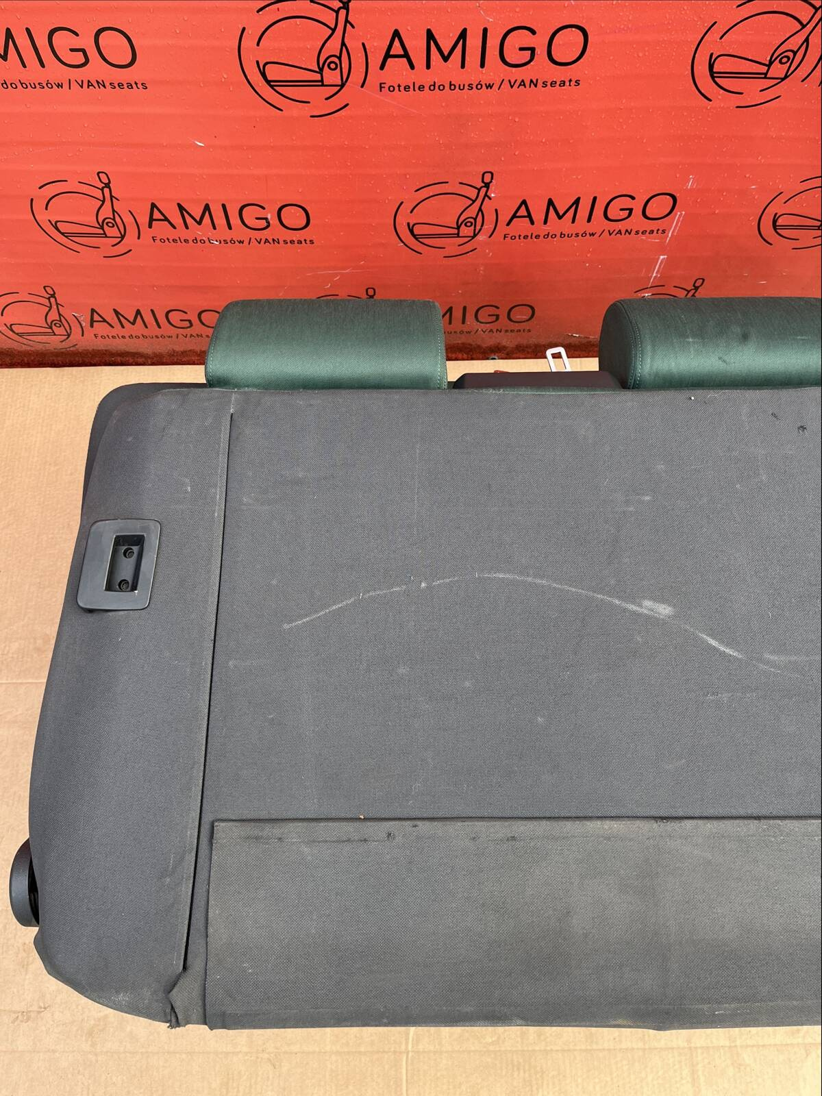 Bench rear triple seat VW T5 Multivan Caravelle Anthracite Duo Green ...