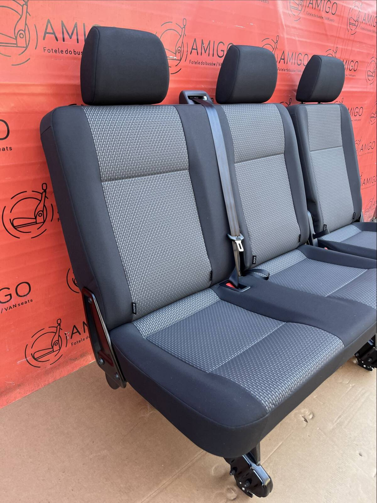 Bench rear triple seat VW T6.1 T6 T5 Transporter BRICKS single + double ...