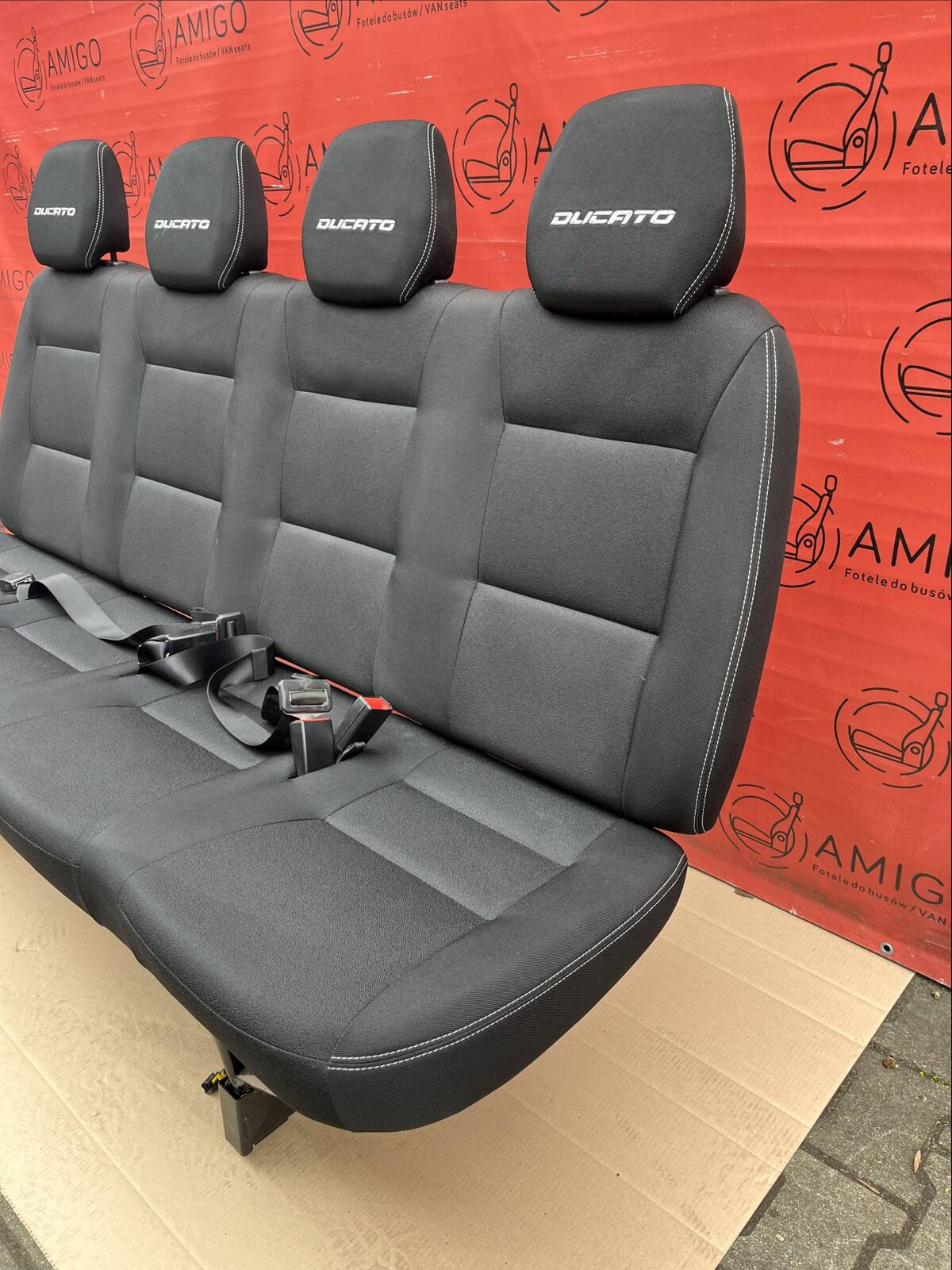 Seat Fiat Ducato Boxer Jumper Citroën Relay bench rear DOKA Crew Cab ...
