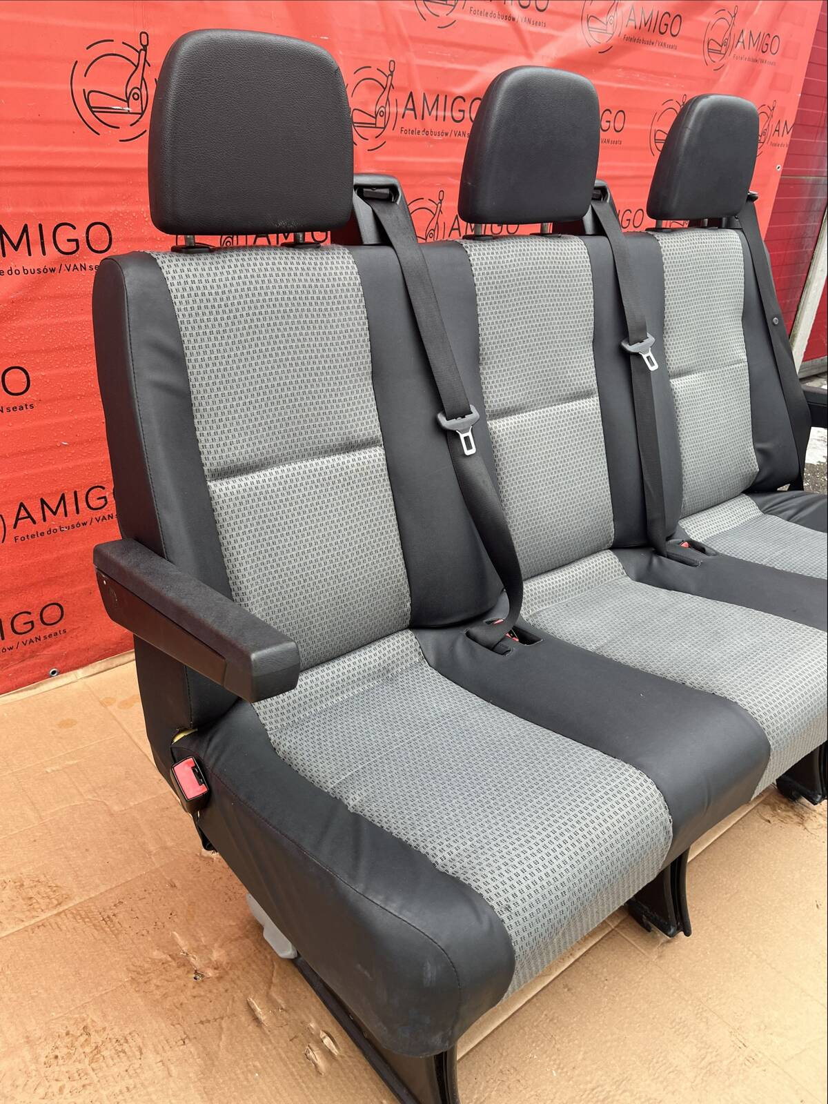 Seat Mercedes Sprinter W906 VW Crafter I 2006-2016 rear triple bench ...