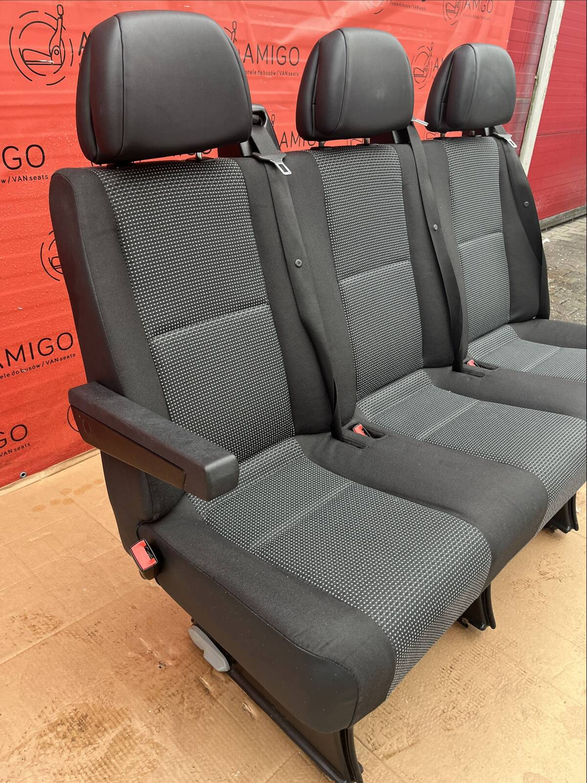 Seat Mercedes Sprinter W906 VW Crafter I 2006-2016 rear triple bench ...