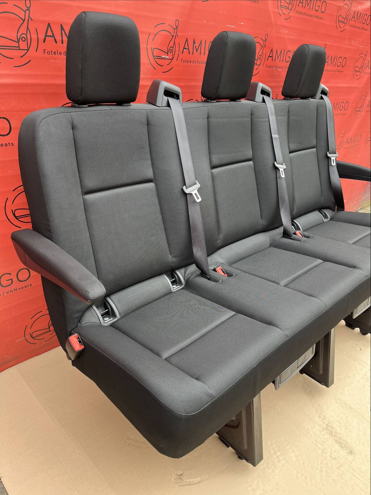 Seat Mercedes Sprinter W907 W910 rear triple bench Maturin isofix ...