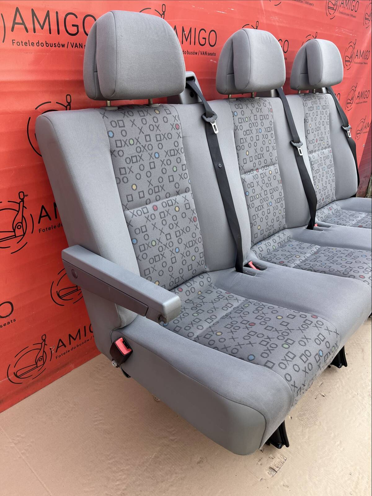 Seat VW Crafter I Mercedes Sprinter W906 2006-2016 rear triple bench OX ...