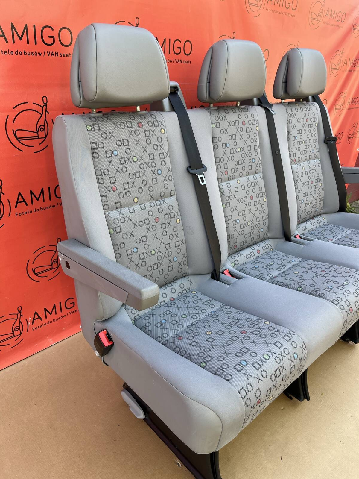 Seat VW Crafter I Mercedes Sprinter W906 2006-2016 rear triple bench OX ...