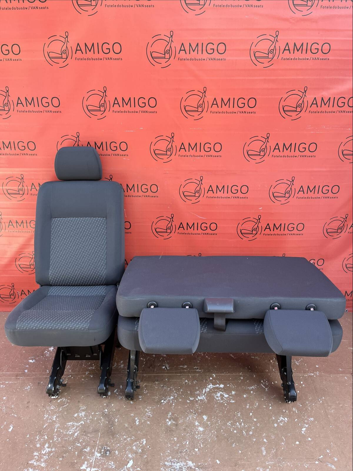 VW T5.1 T5 SET Bench rear double single seat TASAMO 2nd row LHD | Rear ...